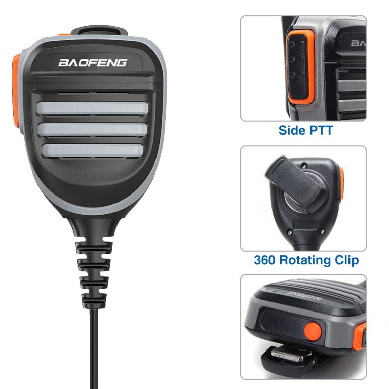 Baofeng Waterproof Radio Shoulder Speaker Microphone For UV-XR UV-9R ...