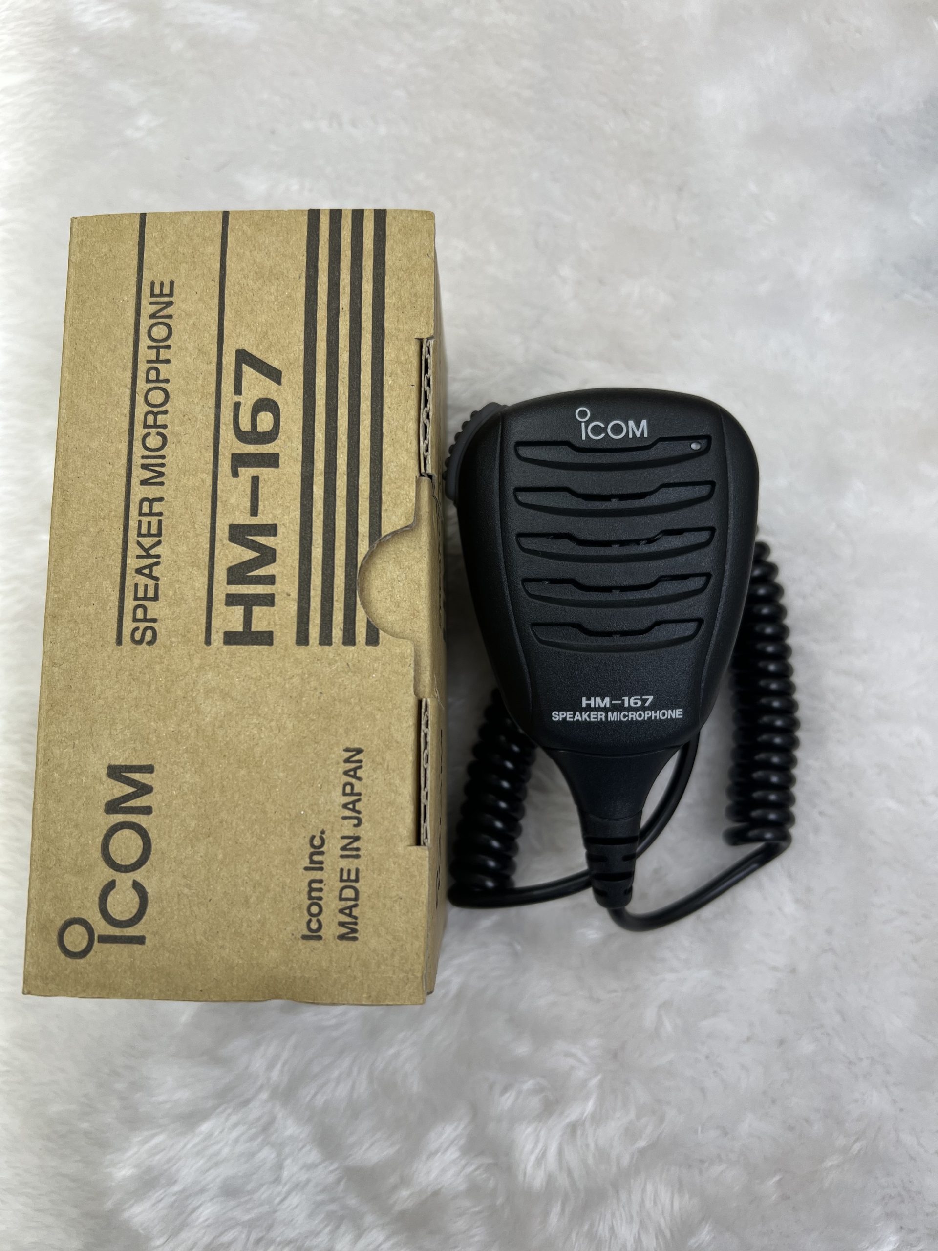 Icom HM-167 IPX8 Waterproof Speaker Microphone for Marine Radio